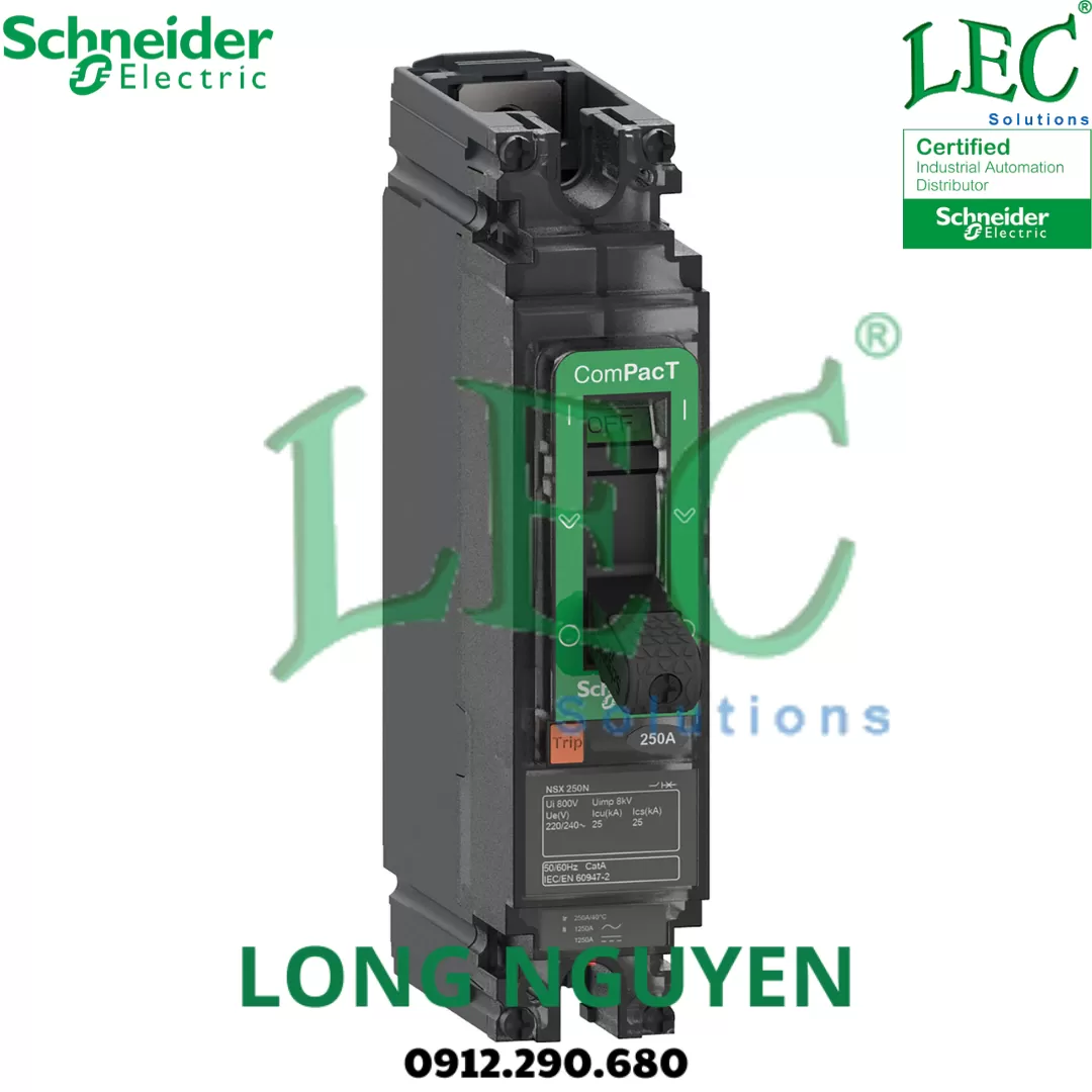 C10F1TM050 - Cầu dao tự động MCCB ComPacT NSX100F 1P 50A TMD AC/DC