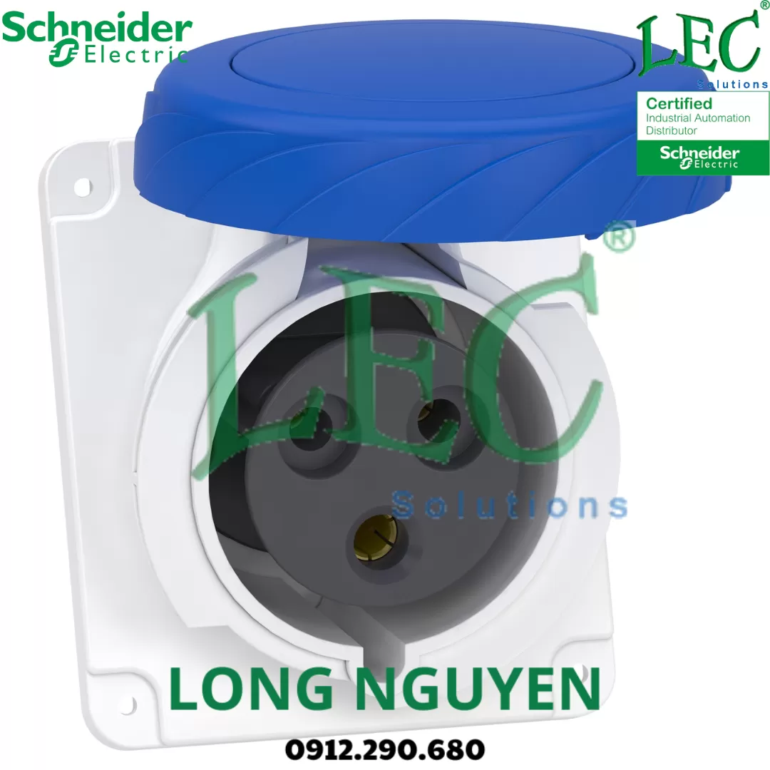 PKF32F723 - Ổ cắm âm dạng nghiêng 2P+E 230V 32A IP67