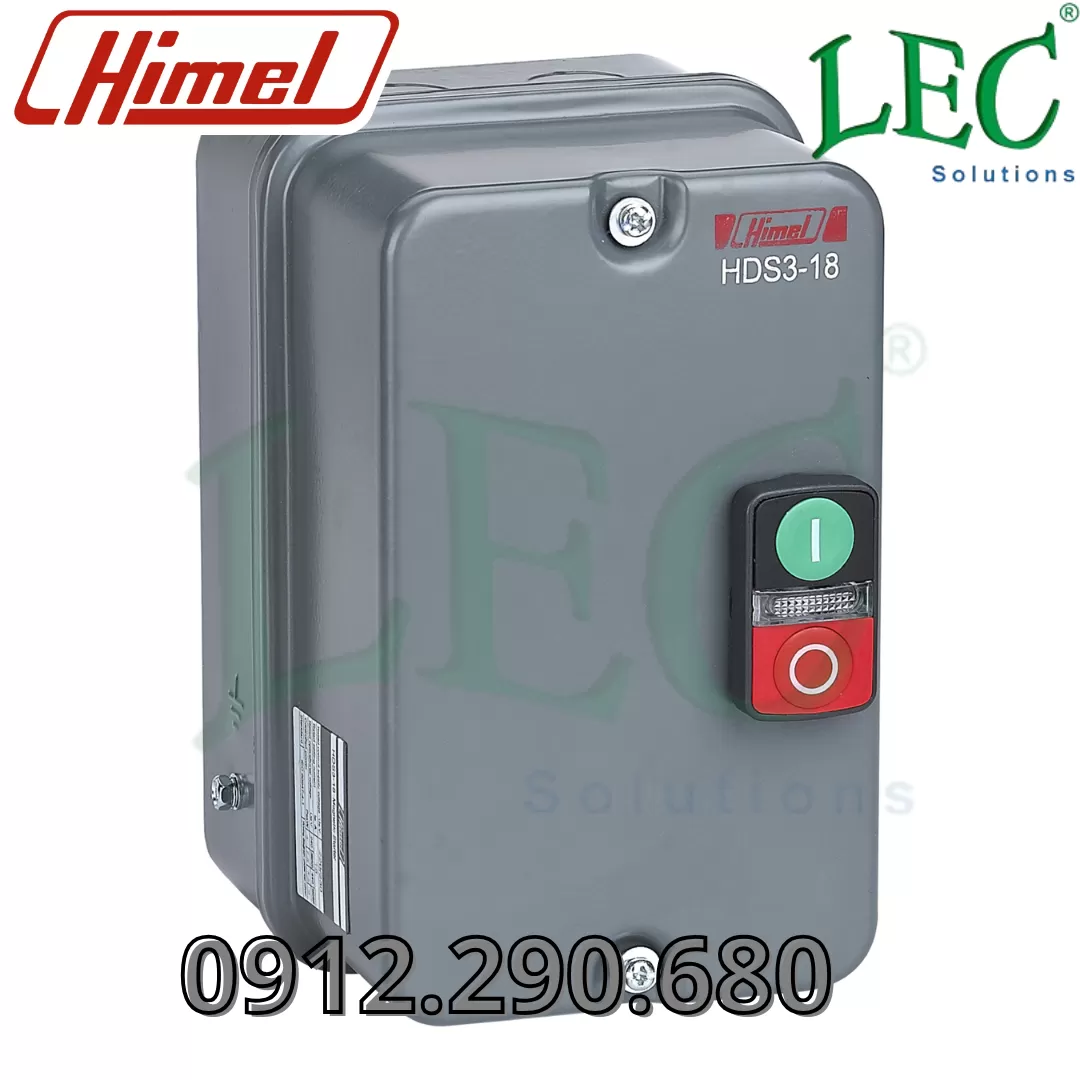 Bộ khởi động trực tiếp DOL Himel HDS3-18/9A 220-230V 6A 50Hz/60Hz Metal